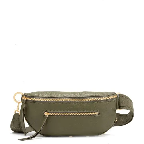 HAMMITT Charles Leather Crossbody Bag - Olive/brushed Gold