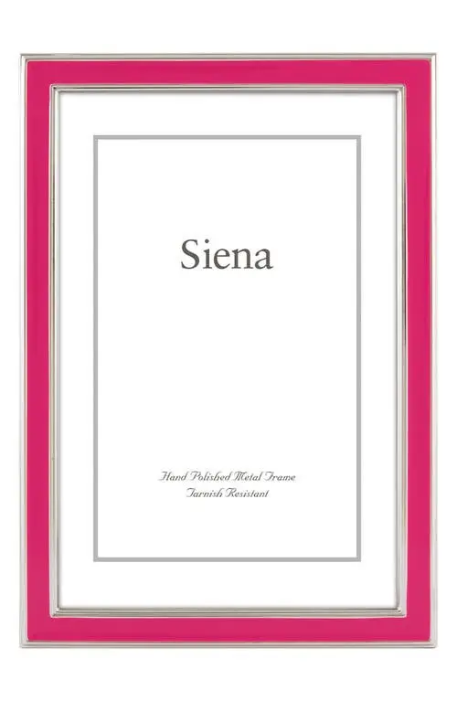 SIENA Narrow Enamel 4 X 6-inch Picture Frame - Hot Pink