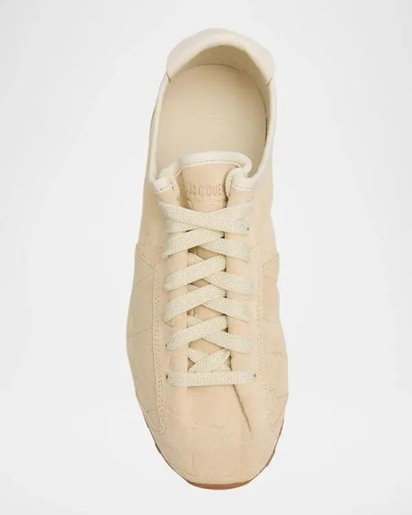Jacquemus Les Tennis Croc-embossed Suede Sneakers