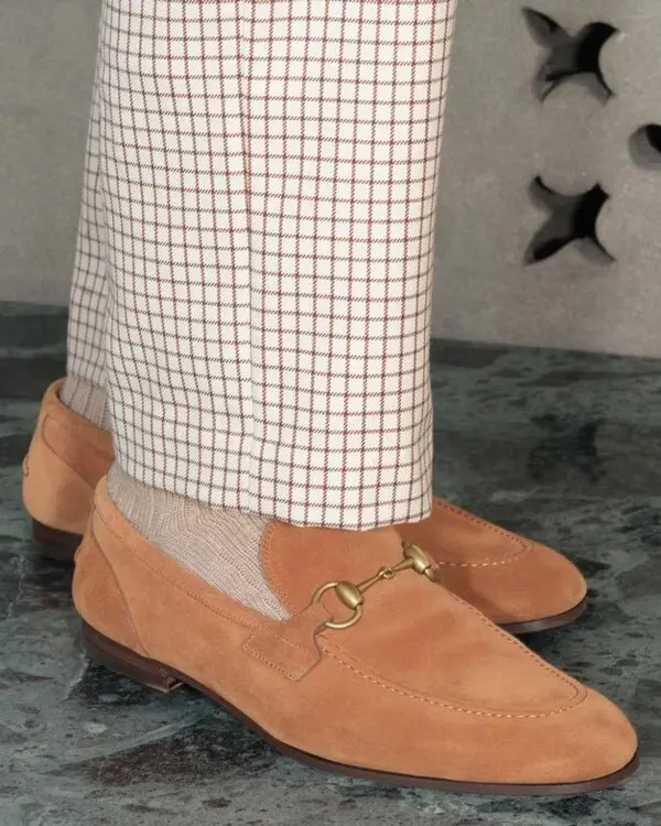 Gucci Jordaan Suede Loafers - Navy