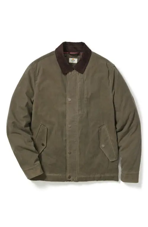 Marine Layer Waxed Canvas Barn Jacket - Olive