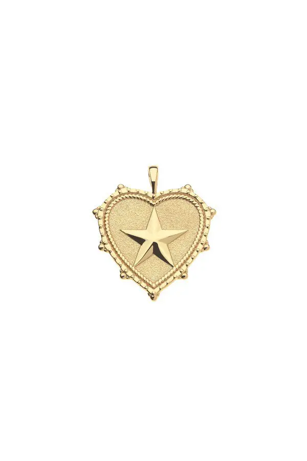 JANE WIN Texas Jw Heart Pendant - Blue