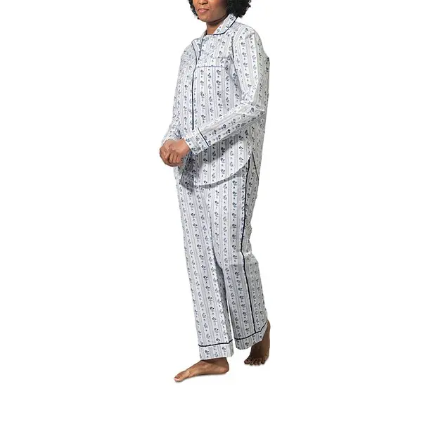 MATOUK Luca Egyptian Cotton Percale Pajama Set - Cabanon Stripe Blue
