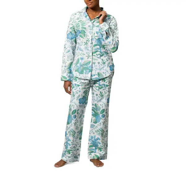 MATOUK Luca Egyptian Cotton Percale Pajama Set - Pomegranate Sea