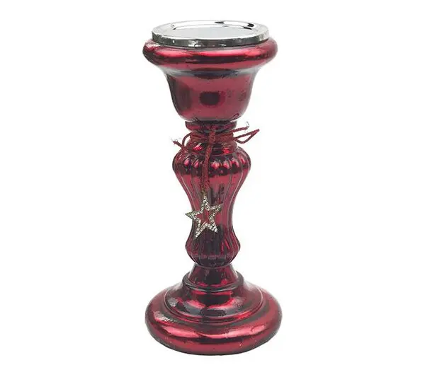 YOUNG'S INC. Young's Glass Pillar Candle Holder