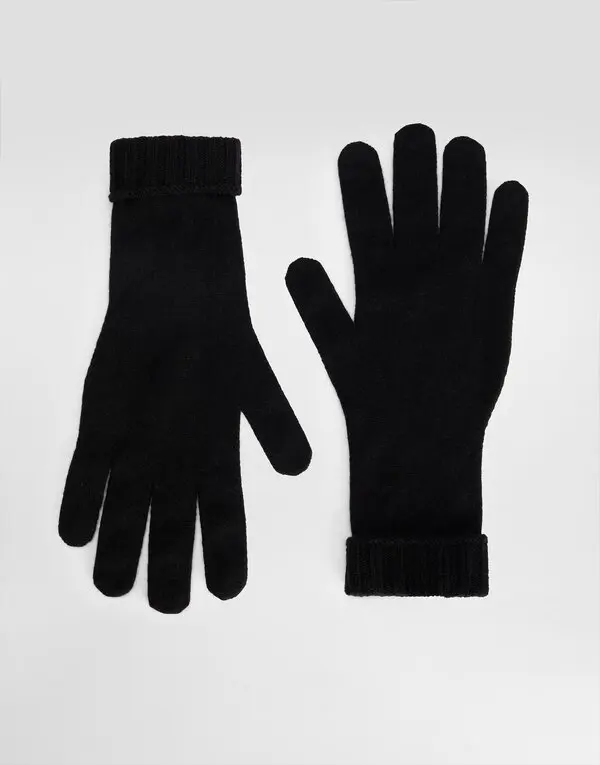 Dolce & Gabbana Cashmere Knit Gloves - Black