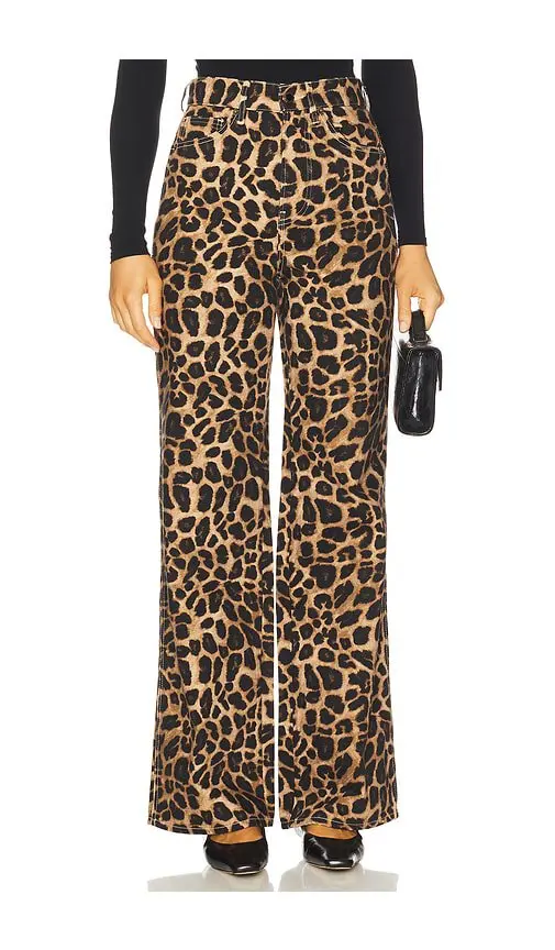 Veronica Beard Taylor High-rise Wide-leg Trousers - Washed Leopard