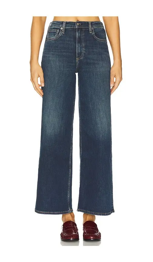Rag & Bone Flexi Sofie Ankle Wide Leg Jeans - Ness
