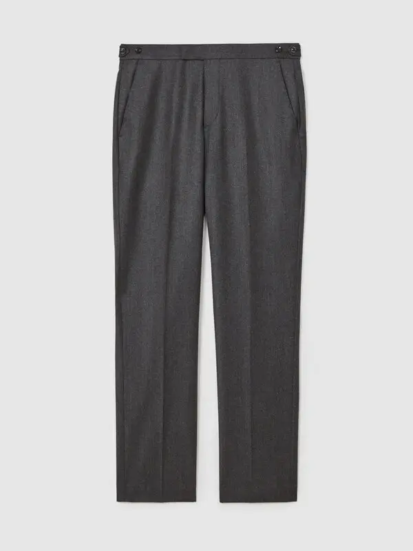 REISS Jackal Wool Flannel Trousers