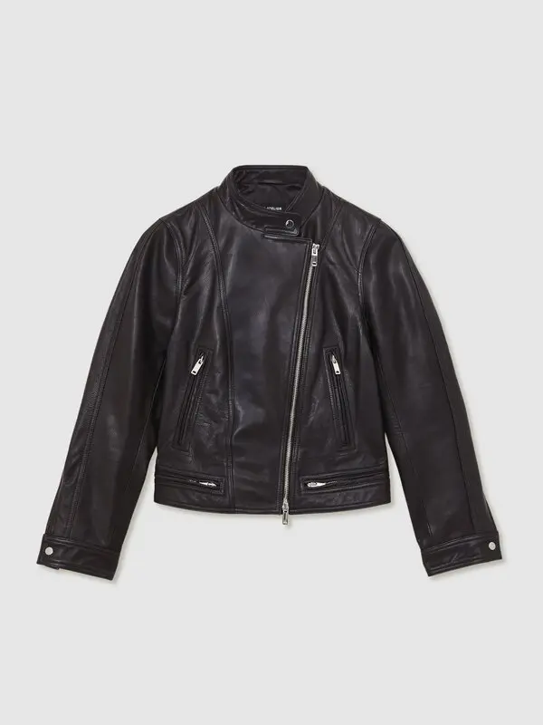 REISS Atelier Leather Biker Jacket
