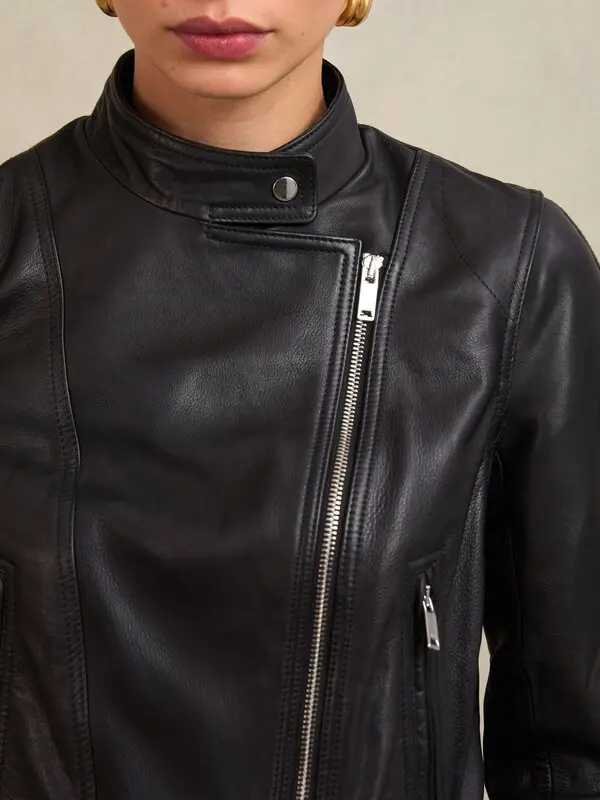 REISS Atelier Leather Biker Jacket