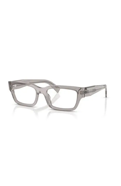 Prada 56mm Rectangle Optical Glasses - Grey