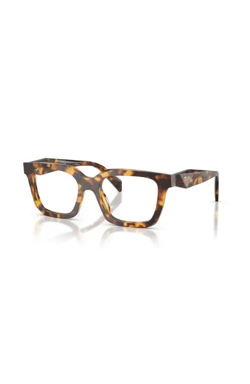 Prada 52mm Irregular Optical Glasses - Tortoise