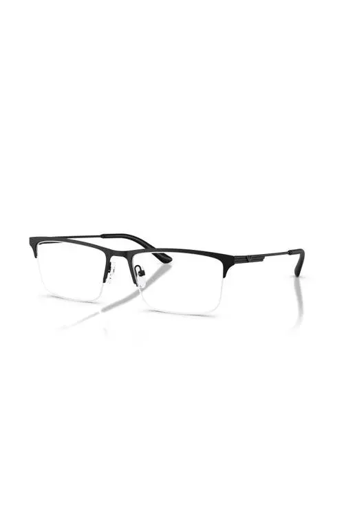 Emporio Armani 57mm Rectangle Optical Glasses - Black