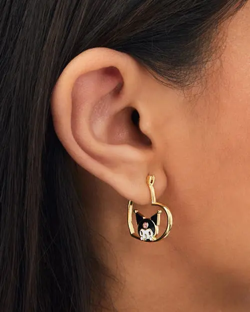 HELLO KITTY Kuromi Heart Hoop Earrings