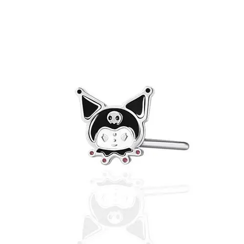 HELLO KITTY 20g Stainless Steel Nose Ring - Silver