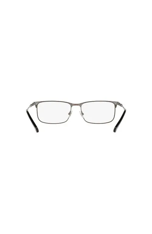 Brooks Brothers Rectangle Full Rim Metal Eyeglasses - Grey