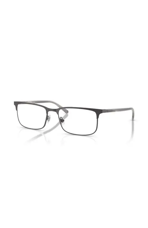Brooks Brothers 55mm Rectangle Optical Glasses - Grey