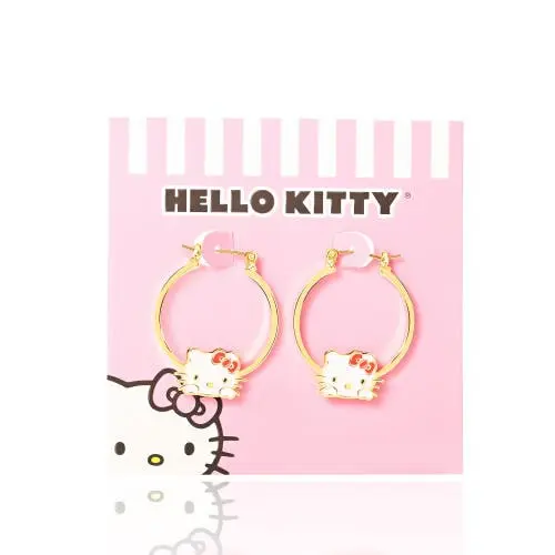 HELLO KITTY Face Hoop Earrings