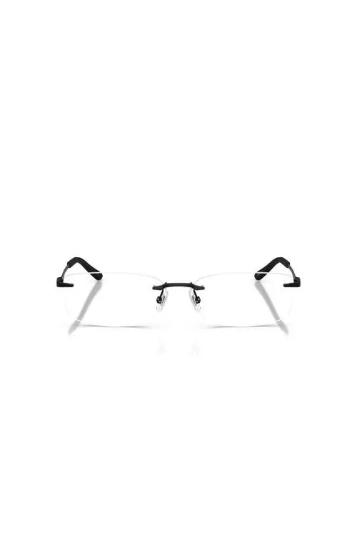 ARNETTE 58mm Rectangle Rimless Optical Glasses - Black
