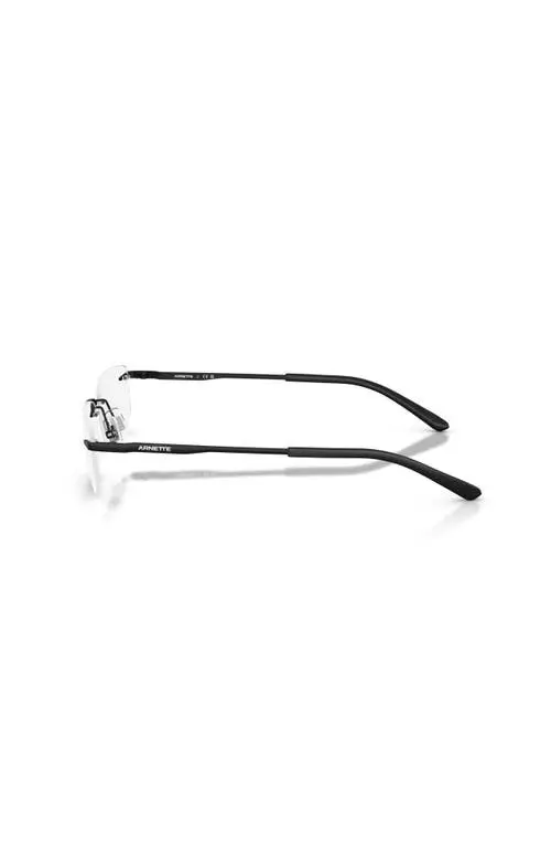 ARNETTE 58mm Rectangle Rimless Optical Glasses - Black
