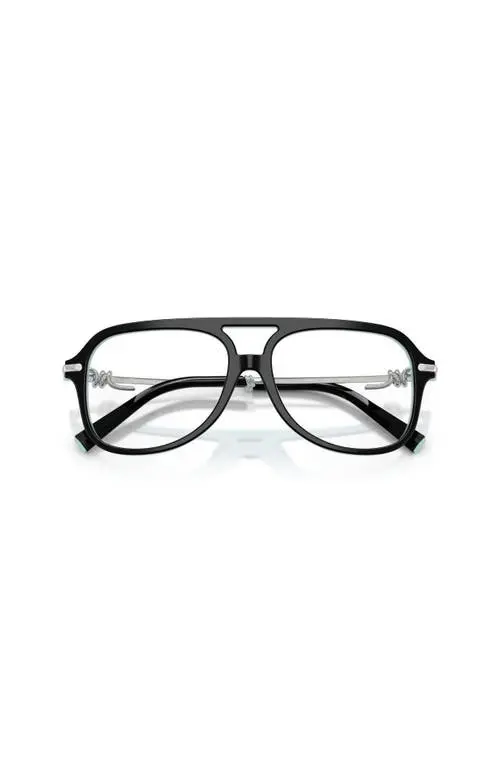 Tiffany & Co. 54mm Pilot Eyeglasses - Black