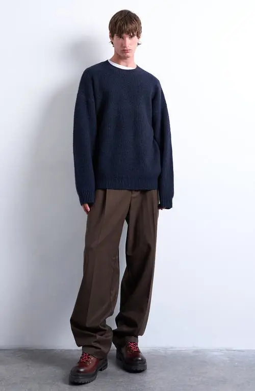 Topman Oversized Ribbed Crewneck Sweater