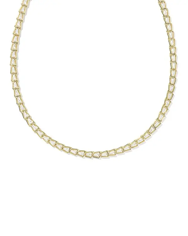 Kendra Scott Bella Crystal Tennis Necklace - Gold