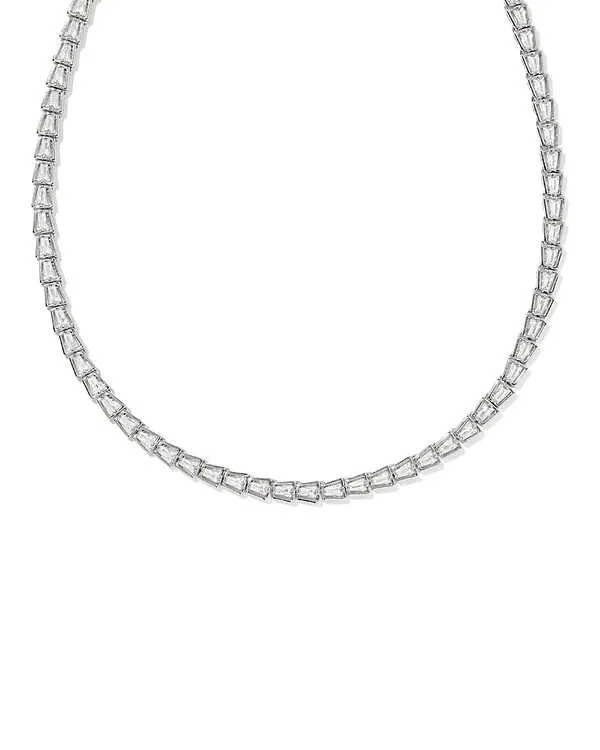 Kendra Scott Bella Crystal Tennis Necklace - Silver