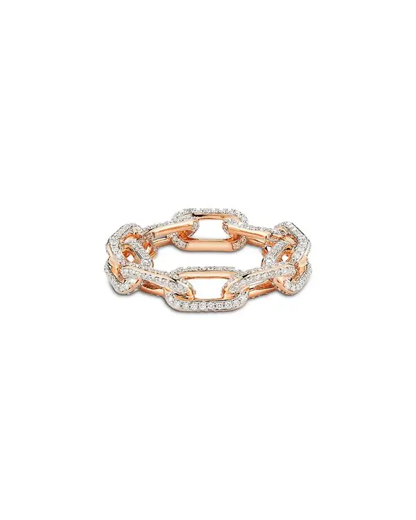 Walters Faith 18k Saxon Diamond Chain Link Ring - Rose Gold