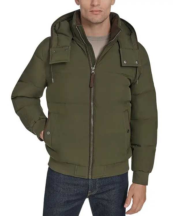 Andrew Marc Langham Bomber Jacket - Forest
