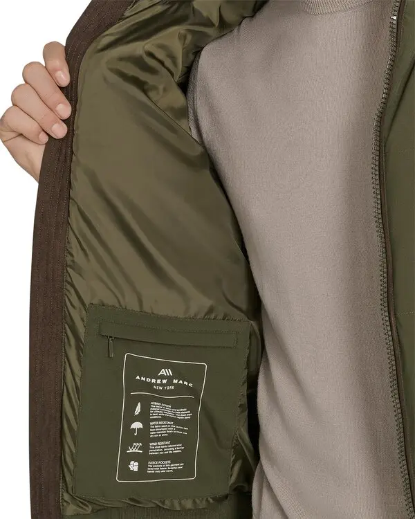 Andrew Marc Langham Bomber Jacket - Forest
