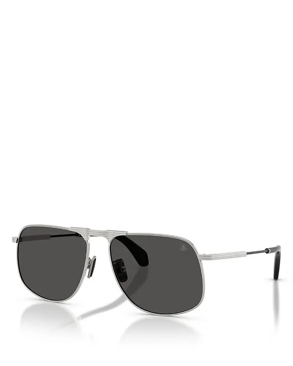 Moncler Vitessa Aviator Sunglasses - Shiny Silver