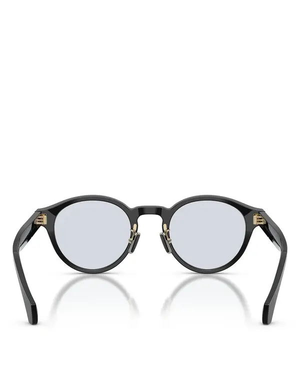 Moncler Ember Round Frame Sunglasses - Shiny Black