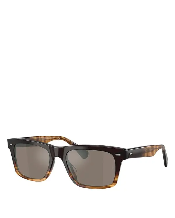 Oliver Spencer Rectangular Sunglasses - Brown Mirror