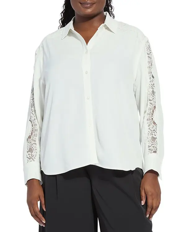 Lyssé Natasha Lace Trim Shirt