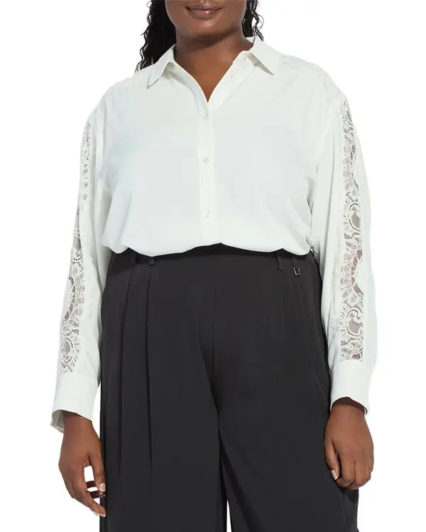 Lyssé Natasha Lace Trim Shirt