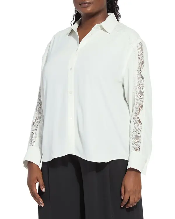 Lyssé Natasha Lace Trim Shirt