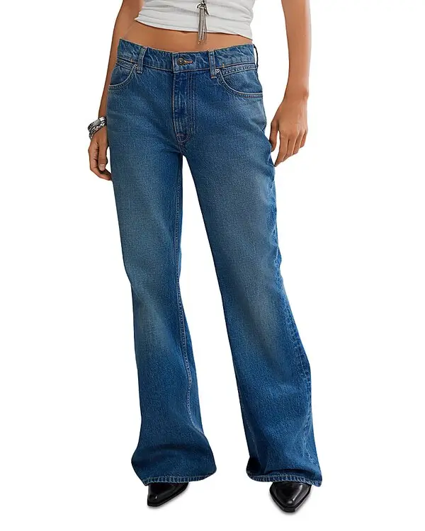 Free People West Coast High-rise Flare Jeans - Dodger