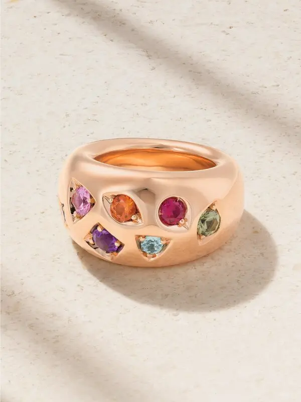 Pomellato Iconica 18-karat Rose Multi-stone Ring - Gold