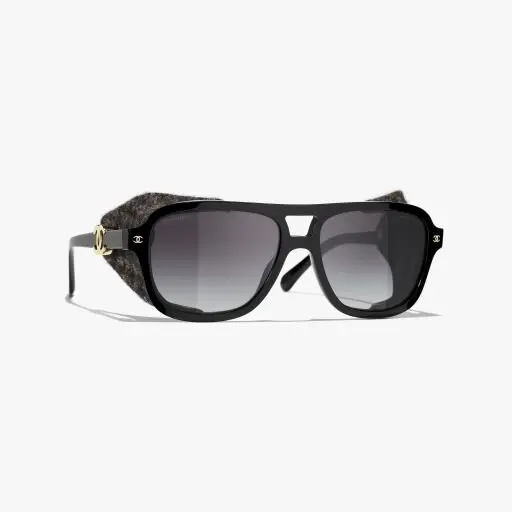Chanel Pilot Sunglasses - Black