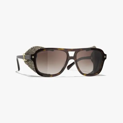 Chanel Pilot Sunglasses - Dark Tortoise