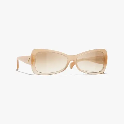 Chanel Butterfly Sunglasses - Beige