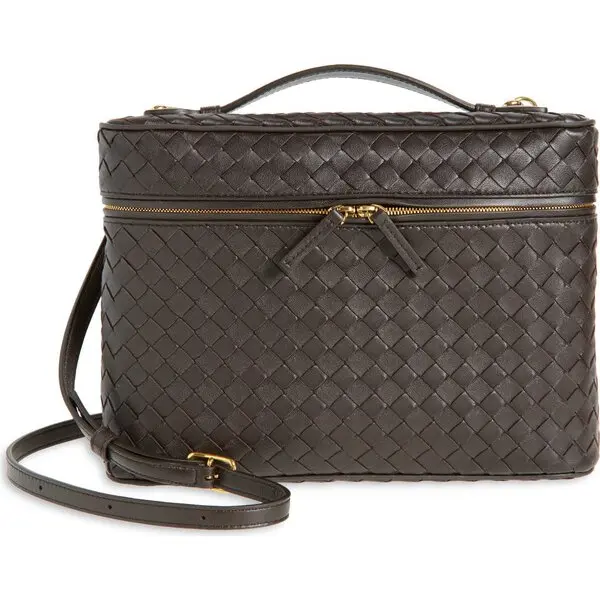 Bottega Veneta Soft Vanity Intrecciato Leather Vanity Case - 2190 Fondant-m Brass