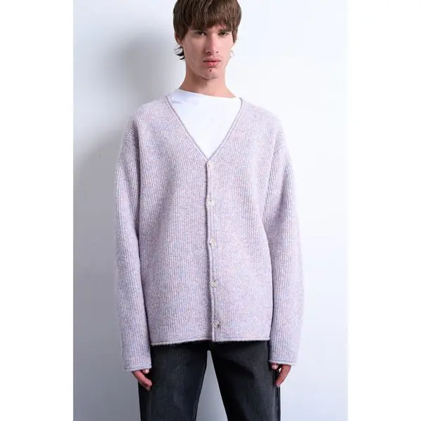 Topman Twist Yarn V-neck Cardigan