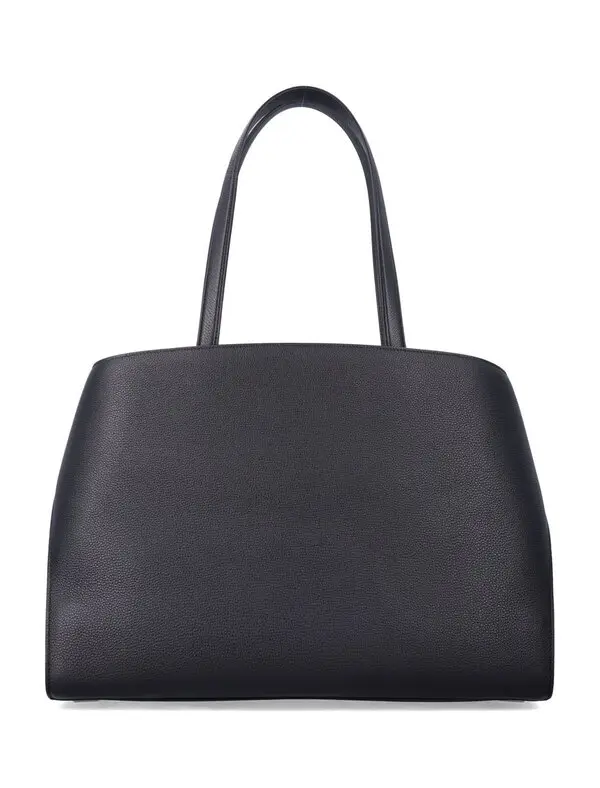 FERRAGAMO Hug Leather Shoulder Bag - Black