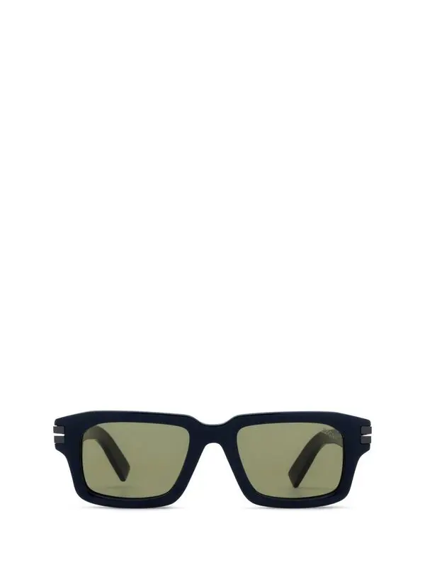Zegna Rectangular Sunglasses - Shiny Blue