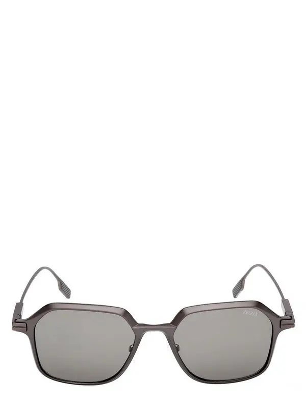 Zegna Rectangular Sunglasses - Silver