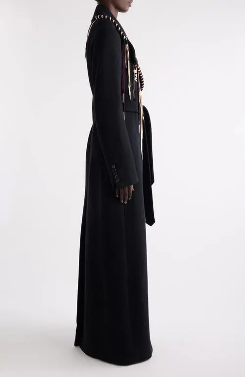 Dries Van Noten Rafaella Whipstitched Wool-blend Coat
