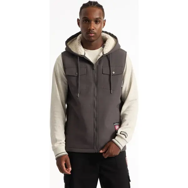 ECKO UNLTD. Shearling Vest - Magnet